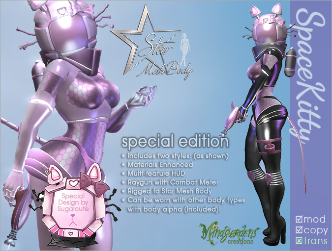 Second Life Marketplace - Sugarcute Spacekitty Retro Spacesuit